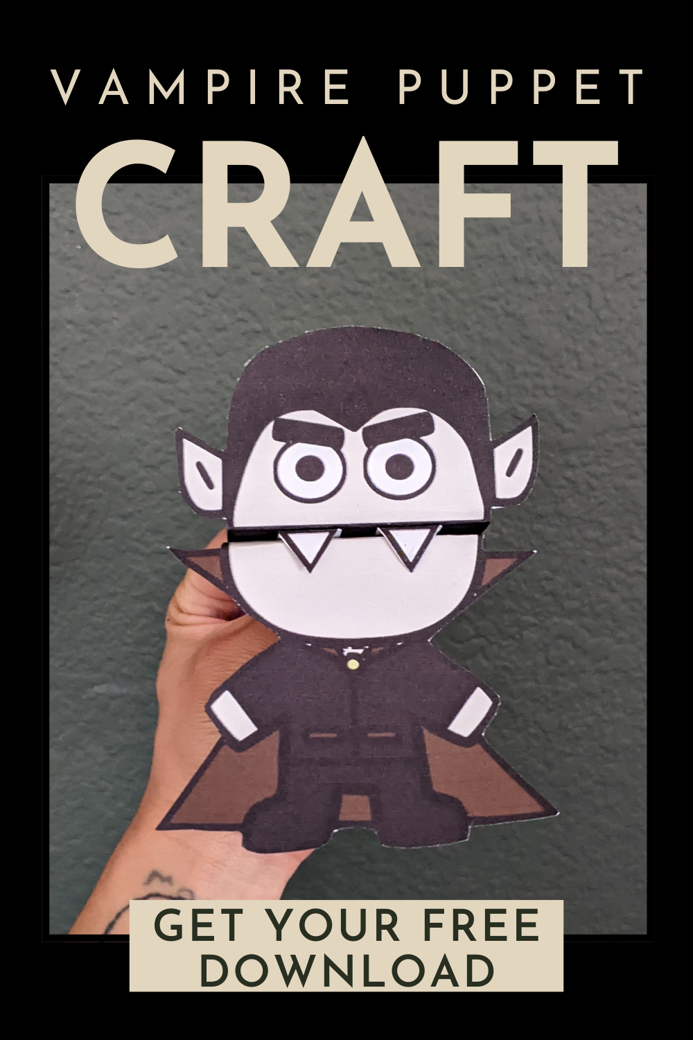 Printable Vampire Puppet Craft: Our Free Template Is Fang-tastic ...