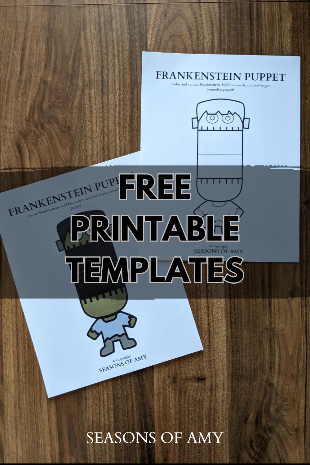 Free Frankenstein Puppet Template: Create Your Own Spooky Fun - Seasons ...