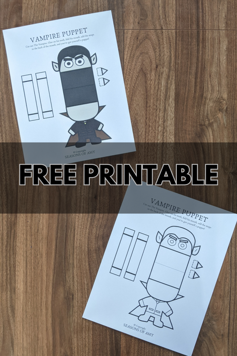 Printable Vampire Puppet Craft: Our Free Template Is Fang-tastic ...