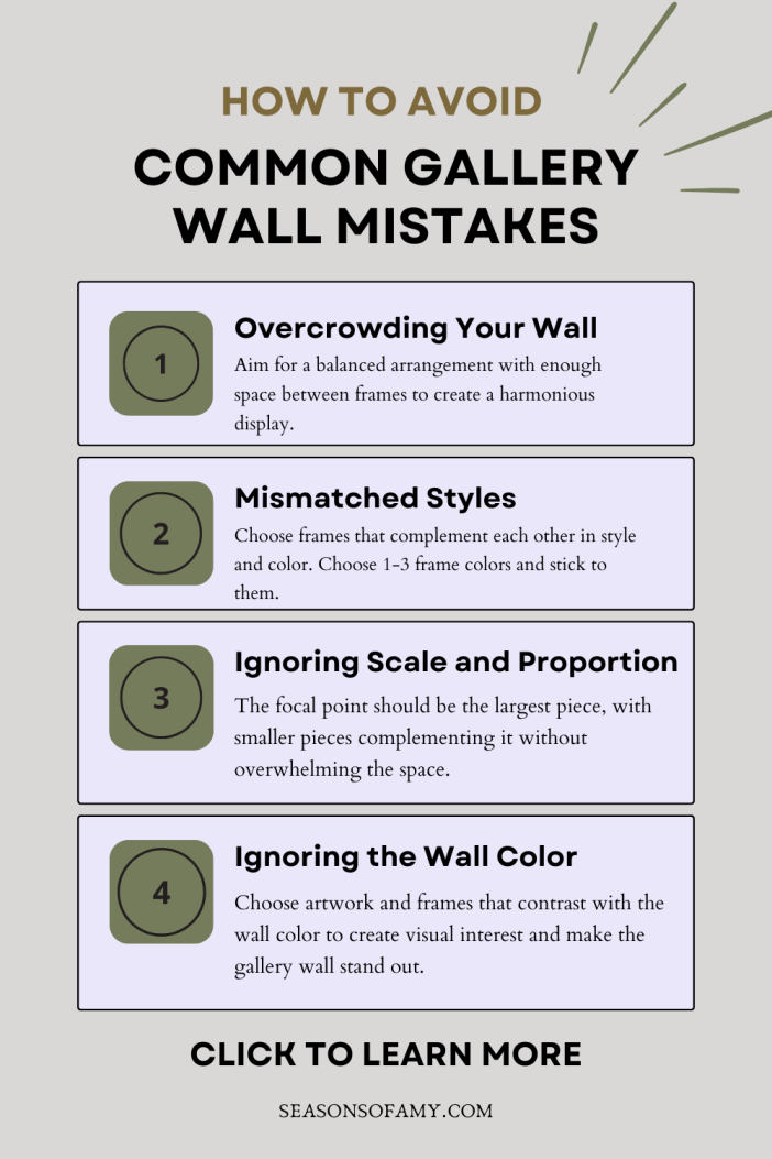 Gallery Wall Mistakes: Common Errors and How to Fix Them - Seasons of Amy
