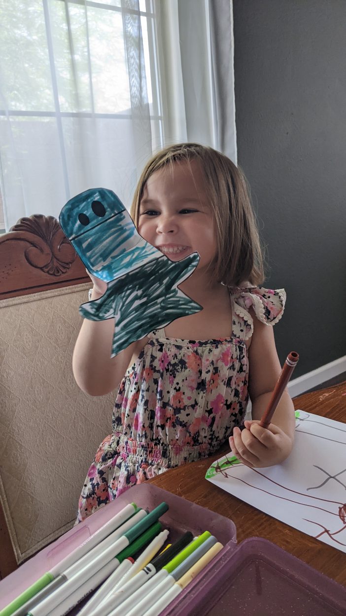 Easy Halloween Crafting: Free Printable Ghost Puppet Template Inside ...