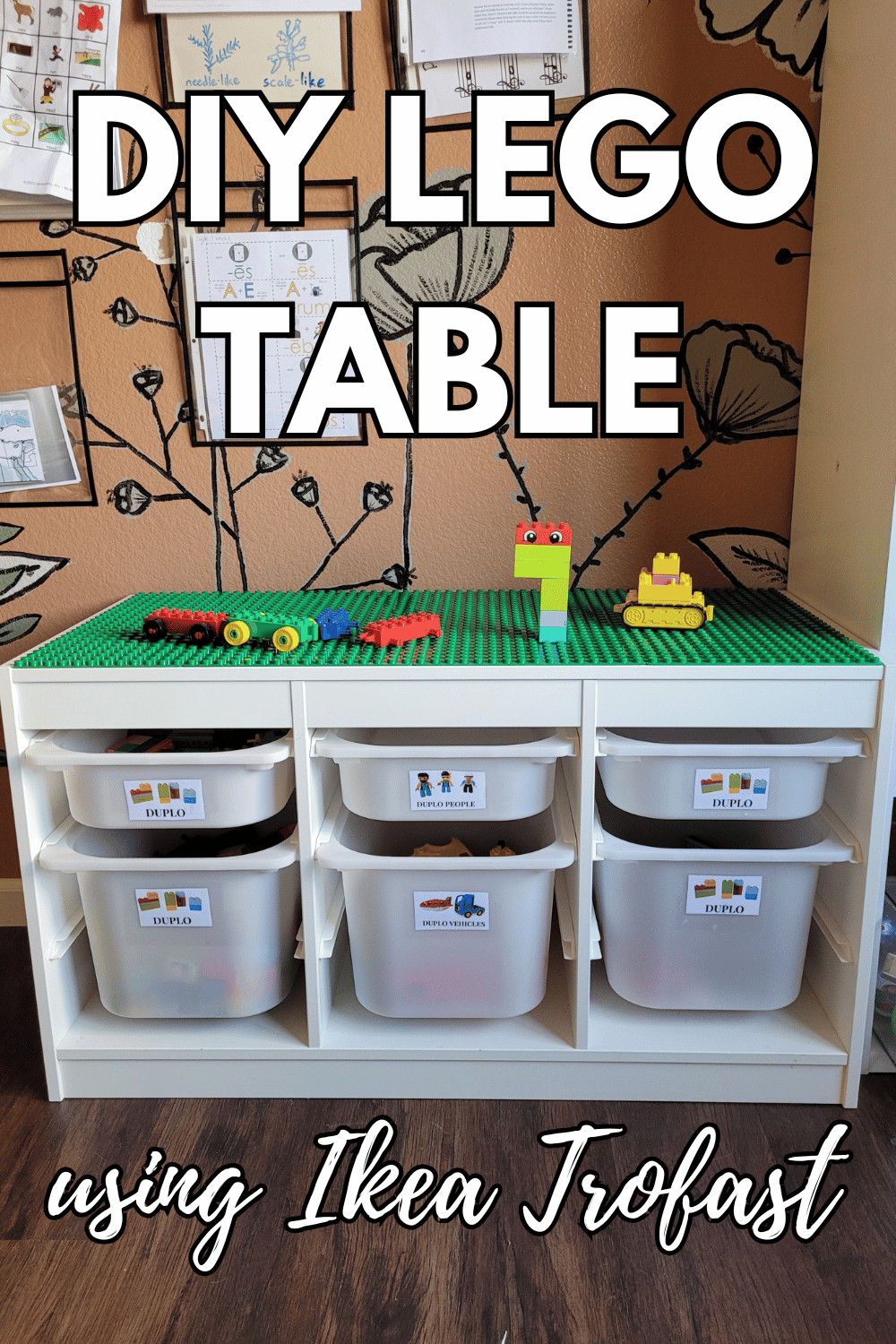 DIY Kids Lego Table: Ikea Trofast Lego Storage - Seasons of Amy