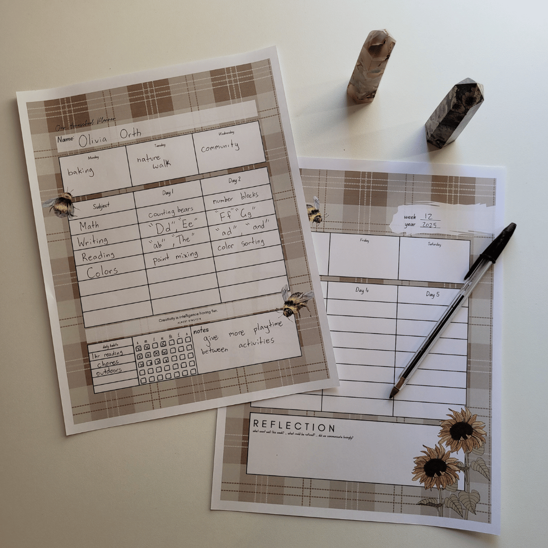 Cottagecore Homeschooling Planner PDF: Printable, Customizable, Undated ...