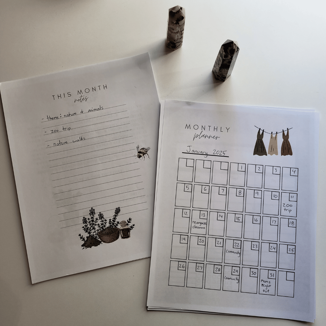 Cottagecore Homeschooling Planner PDF: Printable, Customizable, Undated ...