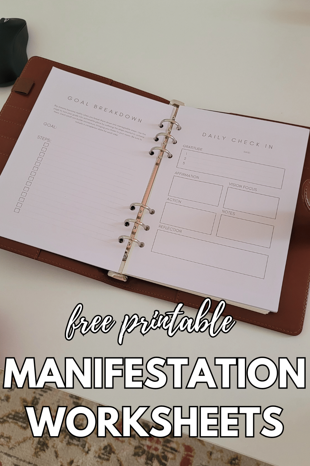 Free Printable Manifestation Journal: Minimalist Templates - Seasons of Amy