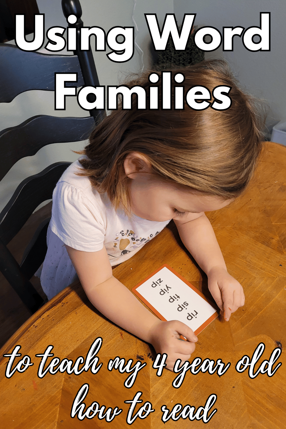 How to Teach Kids to Read: Teaching My 4 Year Old Word Families ...